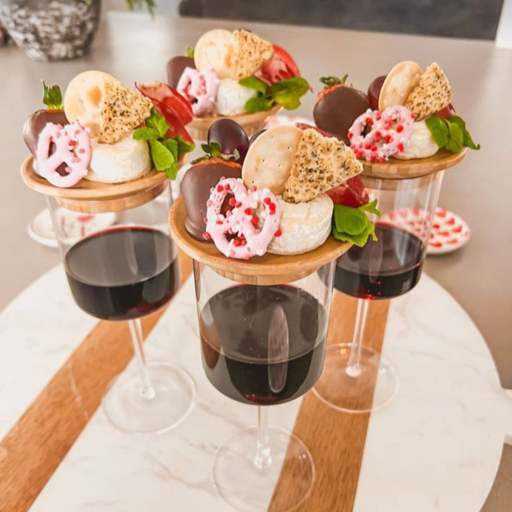 Wine Glass Charcuterie Board Toppers – Magnolia and Mimosas